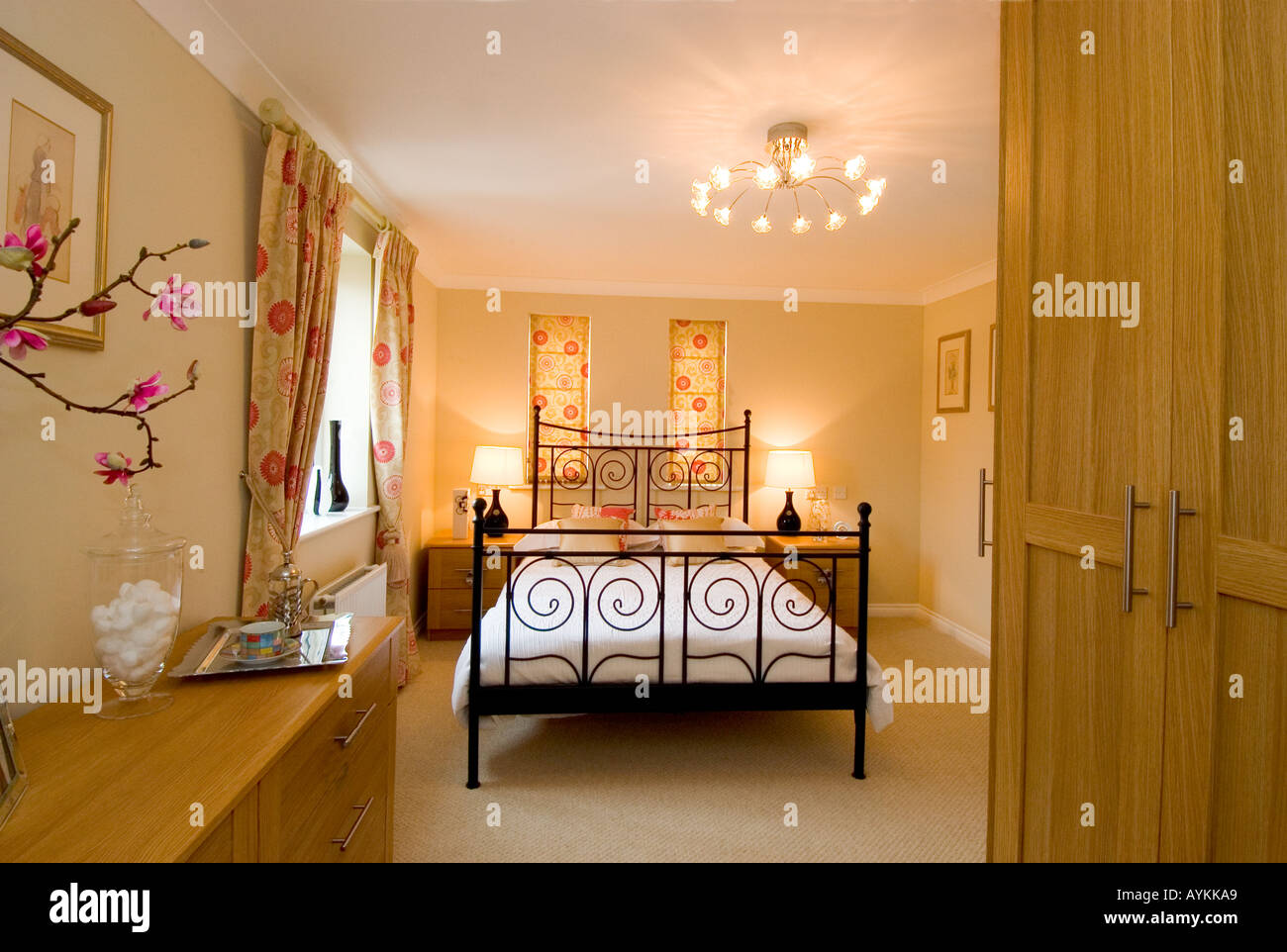 Bedroom in a Modern House Stock Photo - Alamy