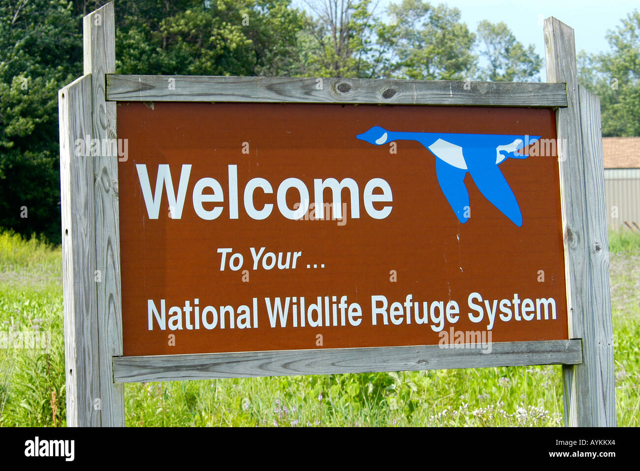 National US Wildlife Refuge Welcome sign Stock Photo - Alamy