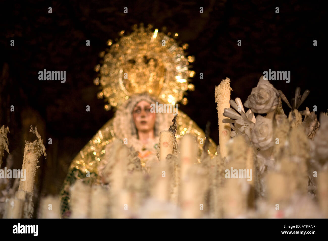 The float candles and wax flowers of Our Lady of Esperanza Macarena ...