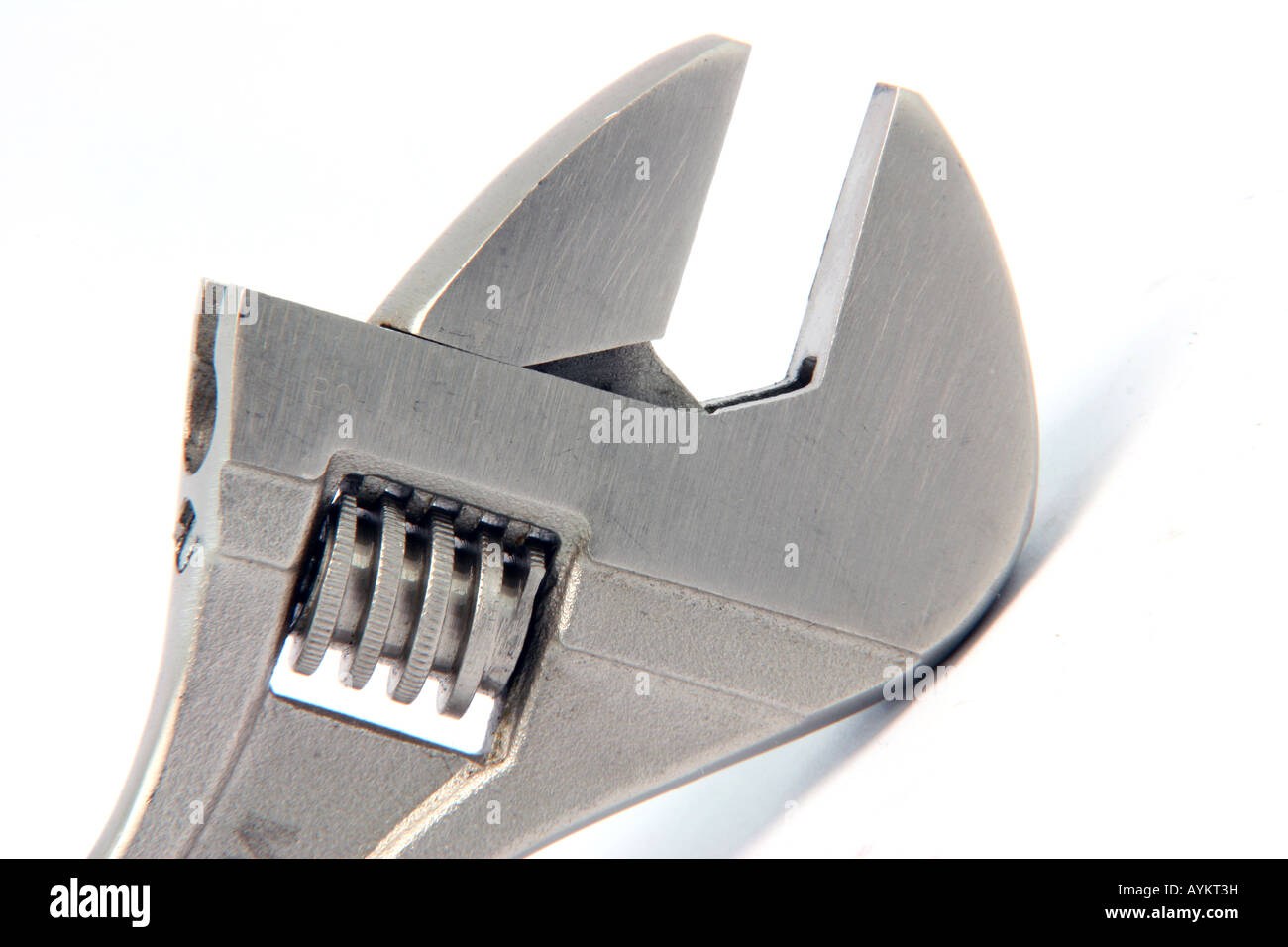 wrench detail isolated on white background industrial tools Stock Photo ...