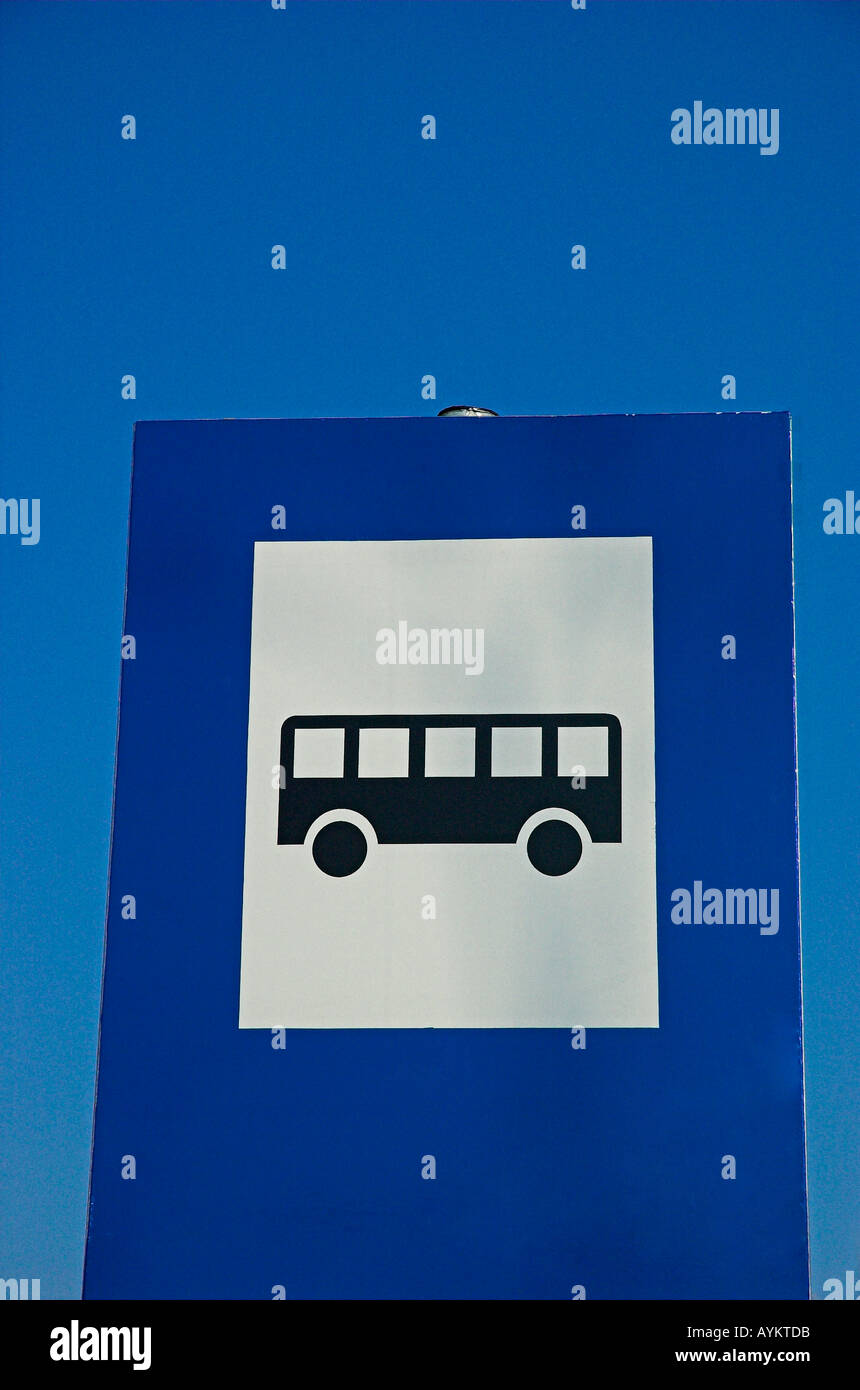 Public transportation bus stop sign signs information hi-res stock ...