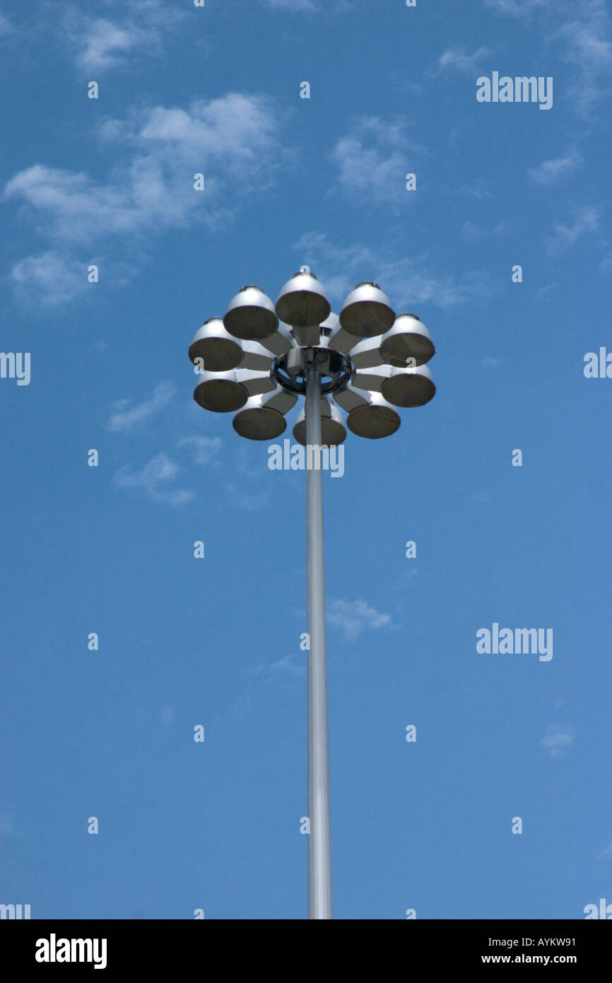 unique lamp post with blue sky Stock Photo - Alamy