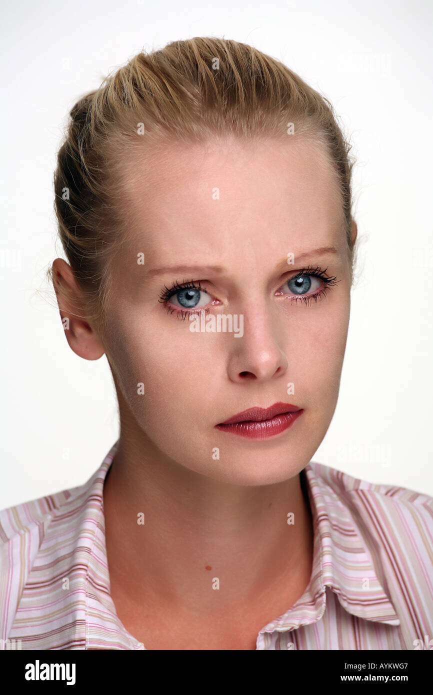 young woman looking cross Stock Photo - Alamy