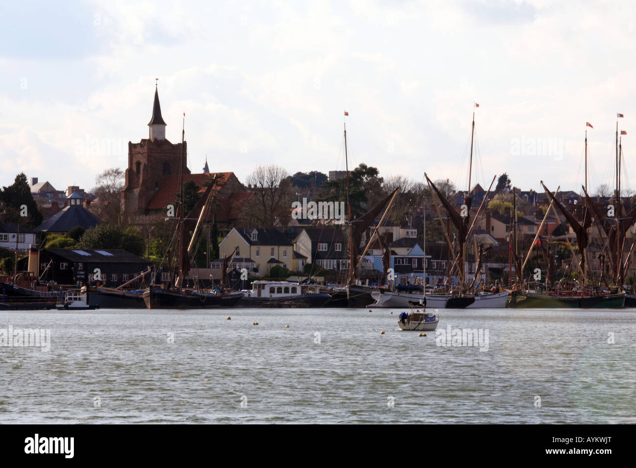 united kingdom essex maldon view of village and quay Stock Photo - Alamy