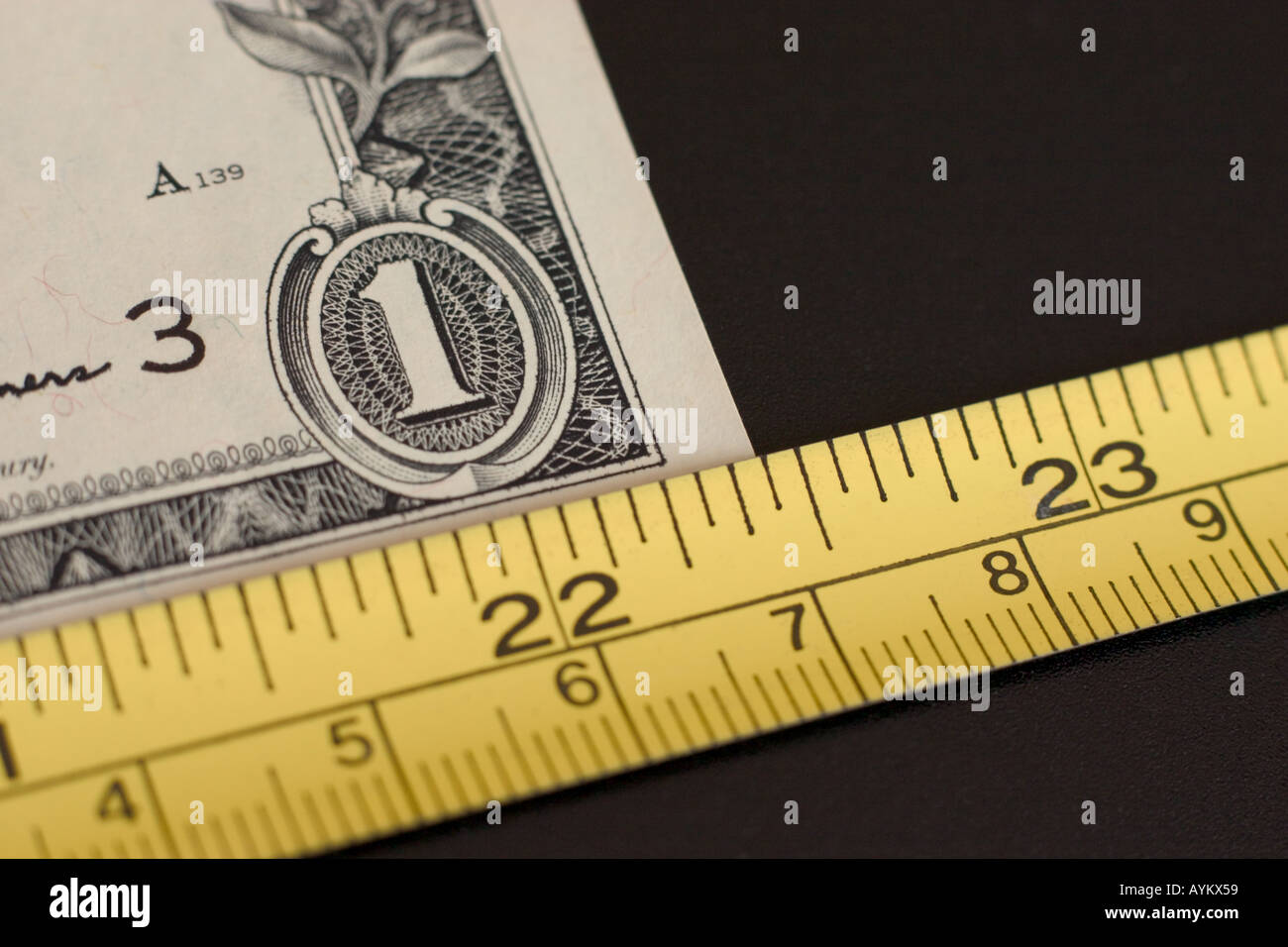 Us dollar bill measure tape hi-res stock photography and images - Alamy