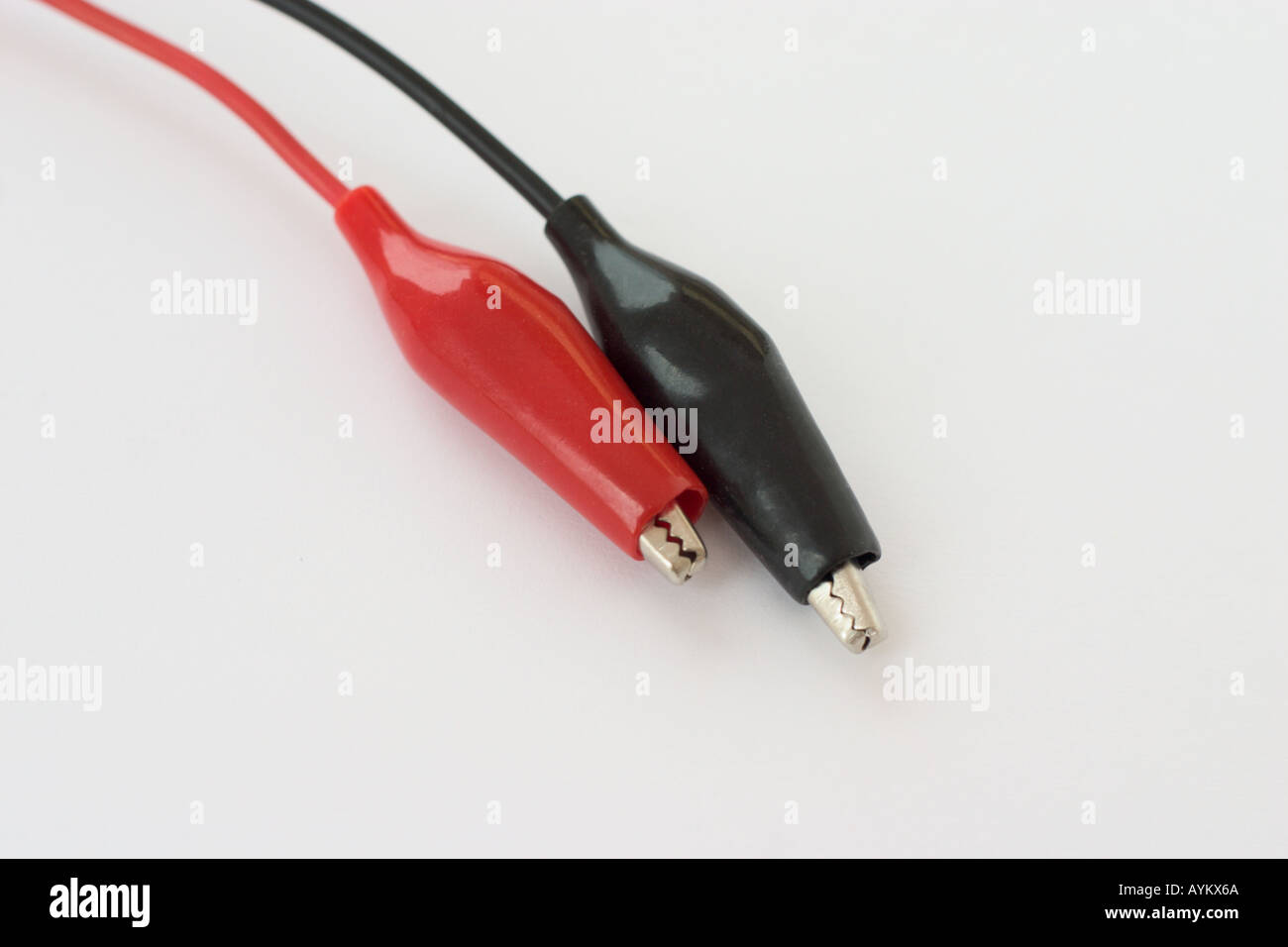 a pair of black and white crocodile clips Stock Photo - Alamy