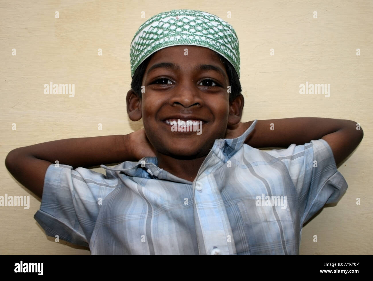 Portrait of a young Muslim Boy , Tamil Nadu , South India Stock Photo ...