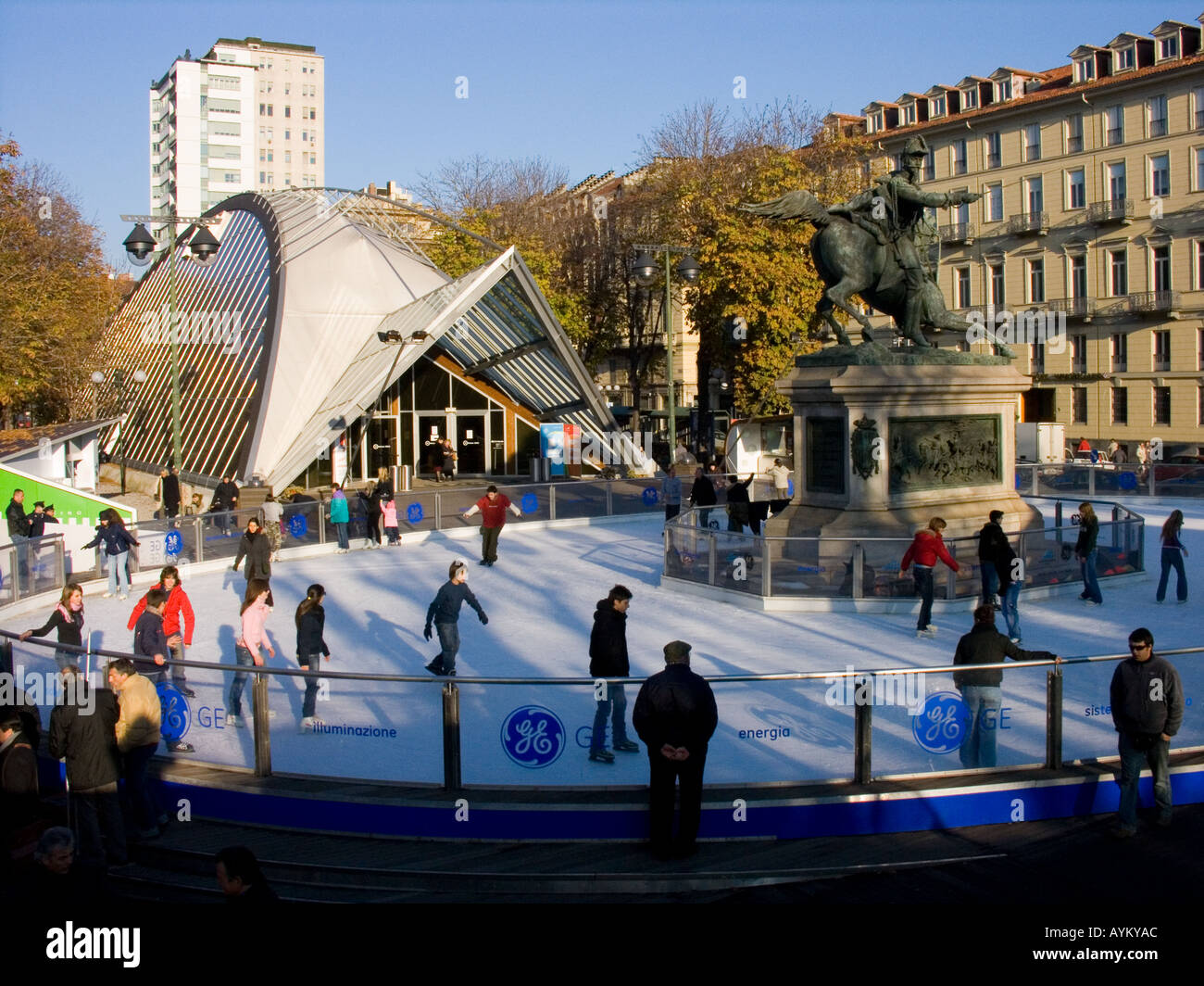 Italy , Turin , Ice ring Stock Photo - Alamy