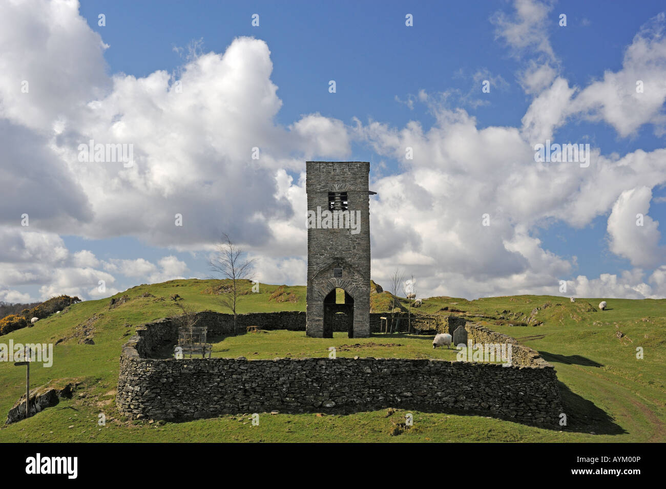 Tower of the old Church of Saint Catharine , Crook . Lake District ...