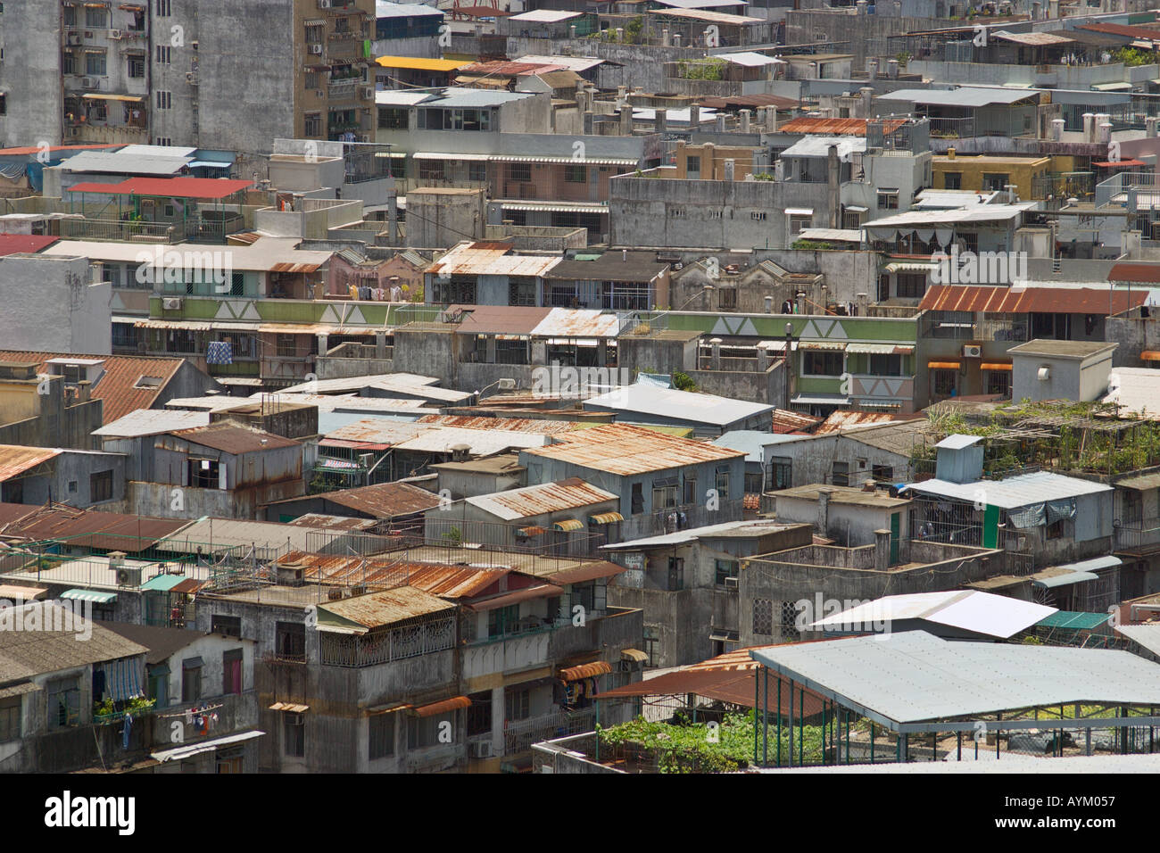 Slum area near the waterfront in Macau China Stock Photo - Alamy