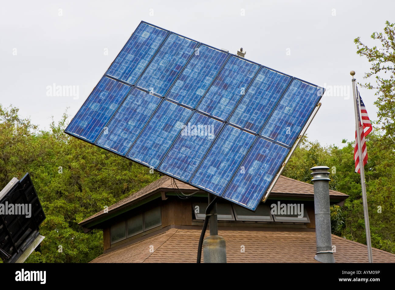 Solar Panels Used to Convert Sun Power to Electricity Stock Photo - Alamy