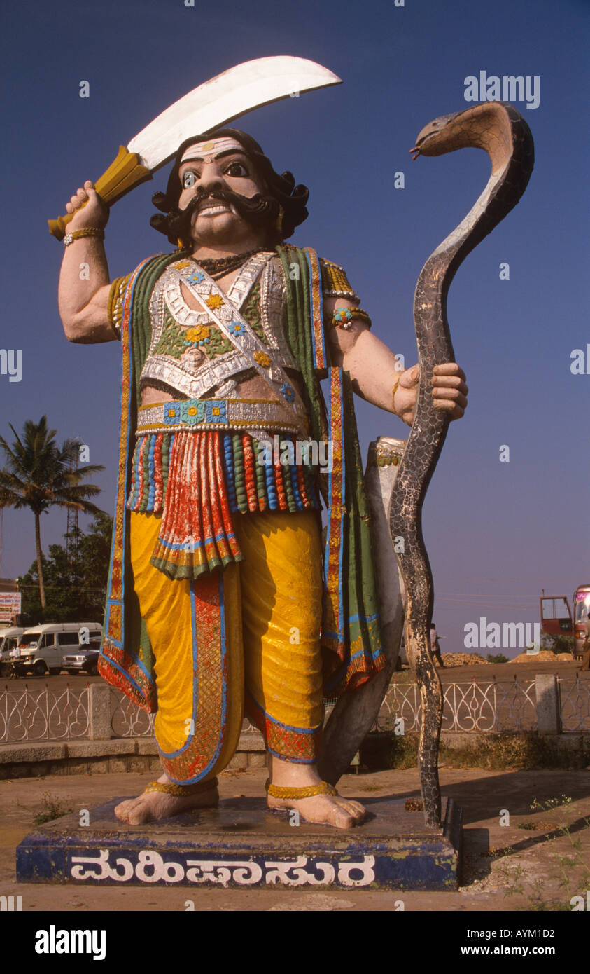 Mahishasura statue Chamundi Hill Mysore India Stock Photo - Alamy