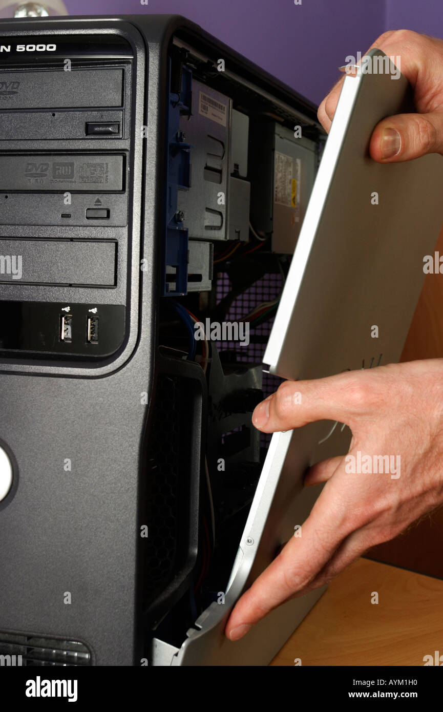 Male hand removing broken hi-res stock photography and images - Alamy