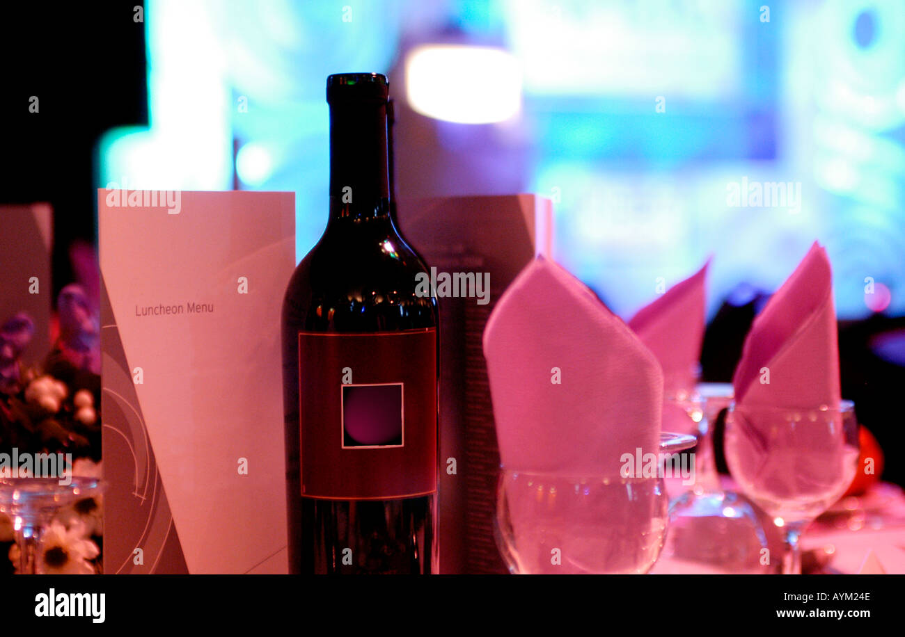Table set up ready for an Awards Ceremony Stock Photo - Alamy