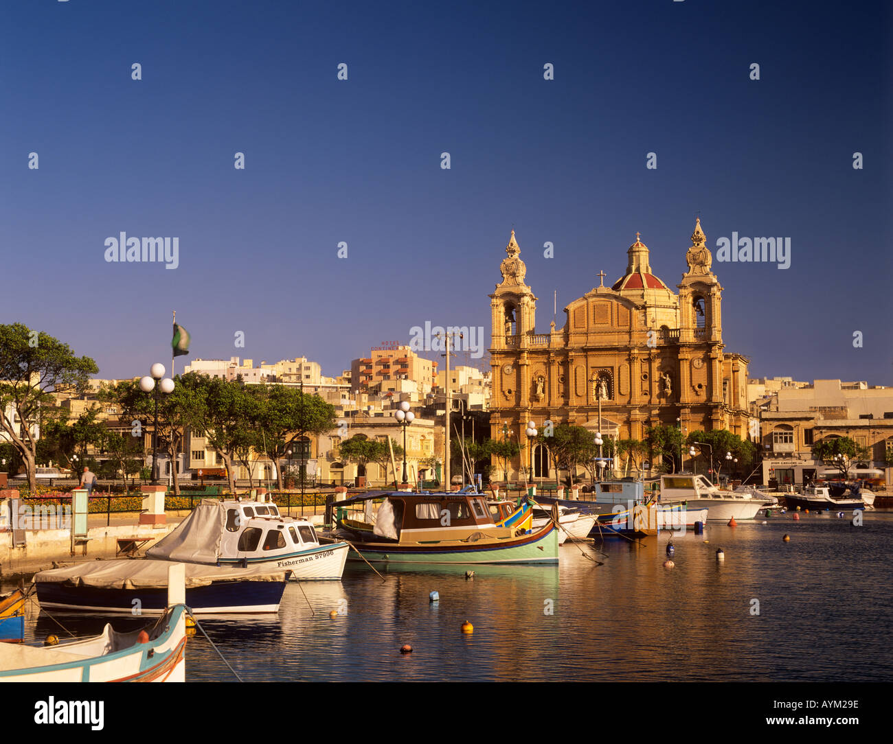 Msida Harbour Valletta Malta Stock Photo - Alamy