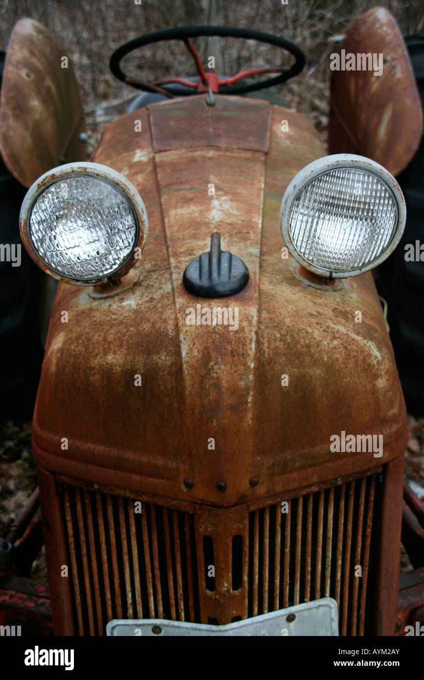 Rusty Ford Tractor from the 1940's with headlights Stock Photo - Alamy