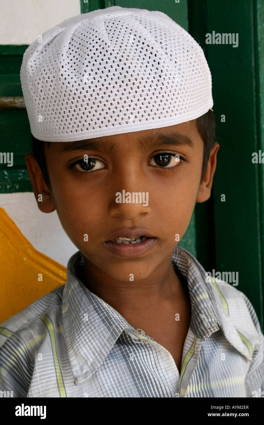Portrait of young muslim boy , Tamil Nadu , India Stock Photo - Alamy