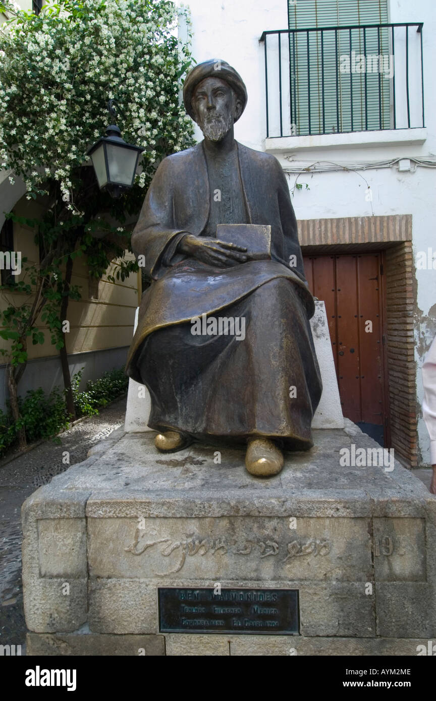 The statue of Maimonides Cordoba Andalucia Spain Stock Photo - Alamy