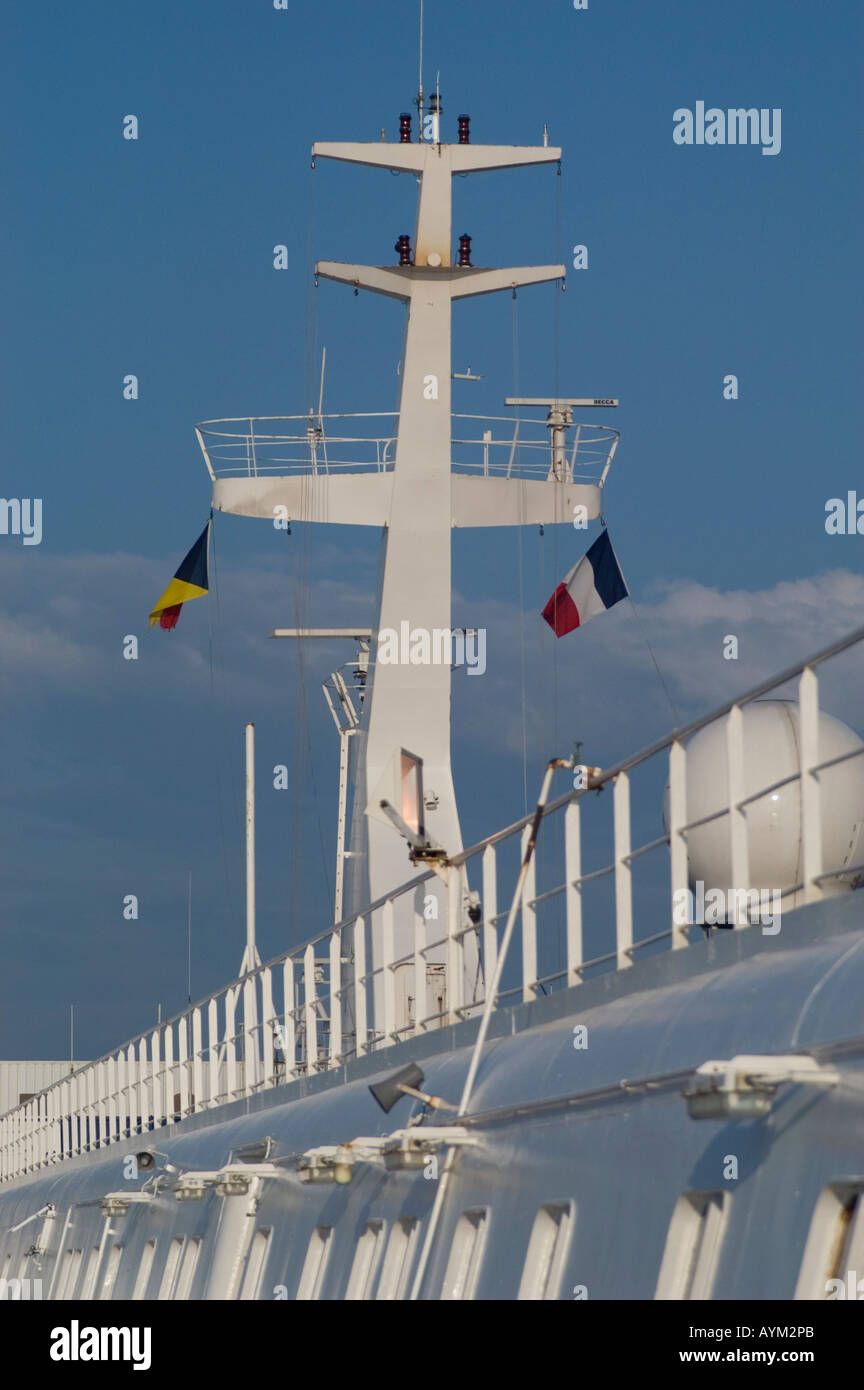 Radio masts on cross channel ferry Stock Photo - Alamy