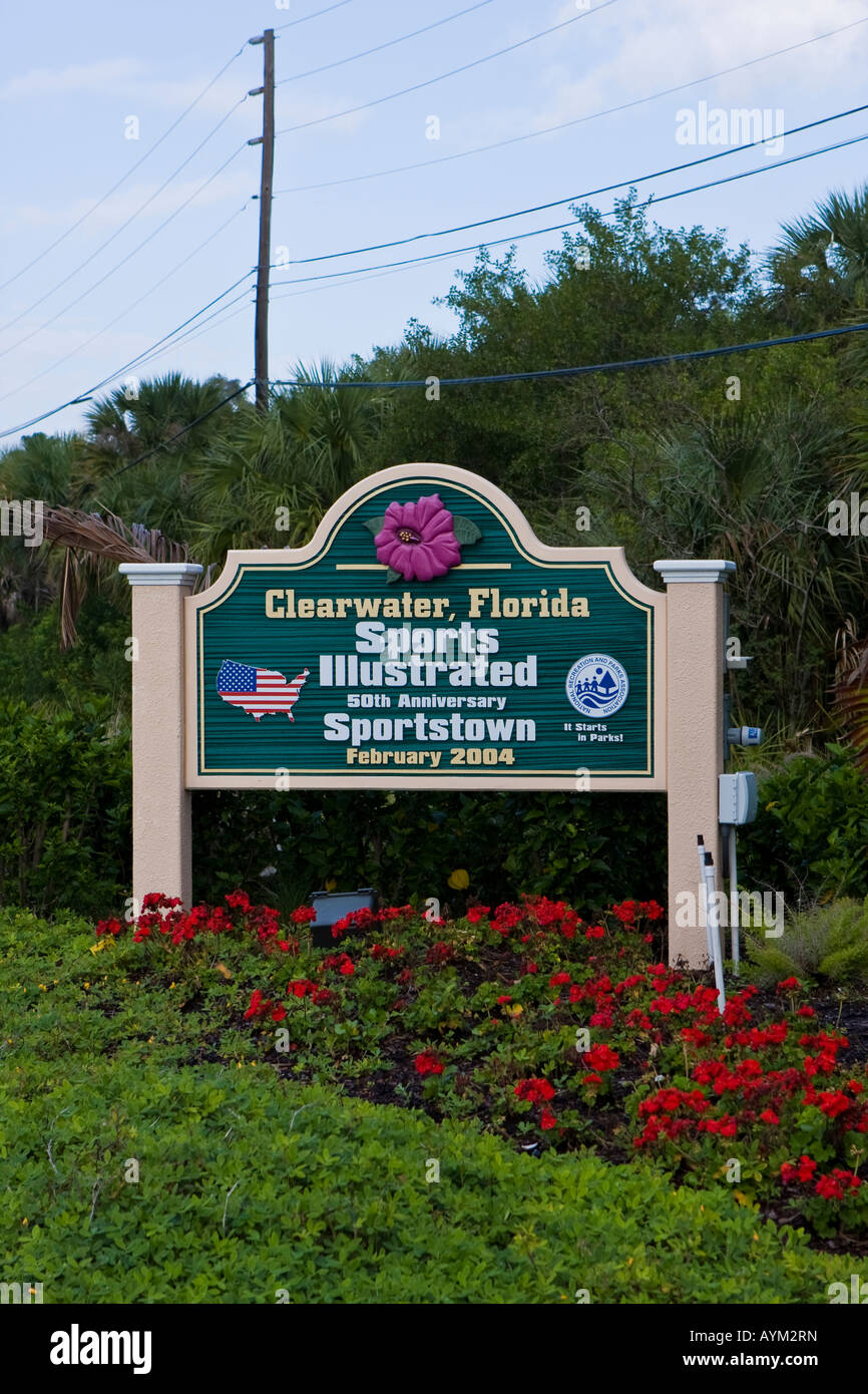 Clearwater Florida Welcome Sign Indicating Clearwater as Sports ...