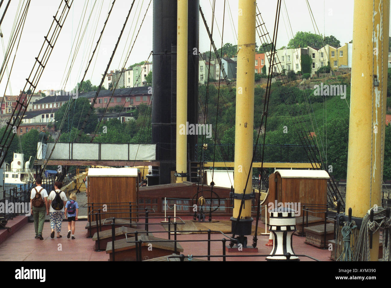 Deck view of SS Great Britain built by Victorian engineer Isambard ...
