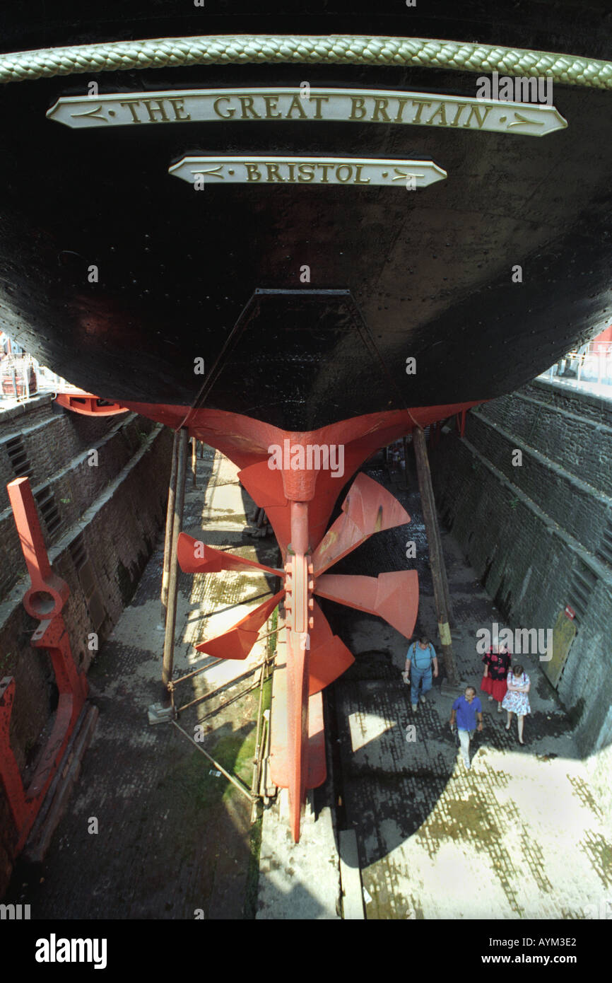 Stern and propellor of SS Great Britain built by Victorian engineer ...