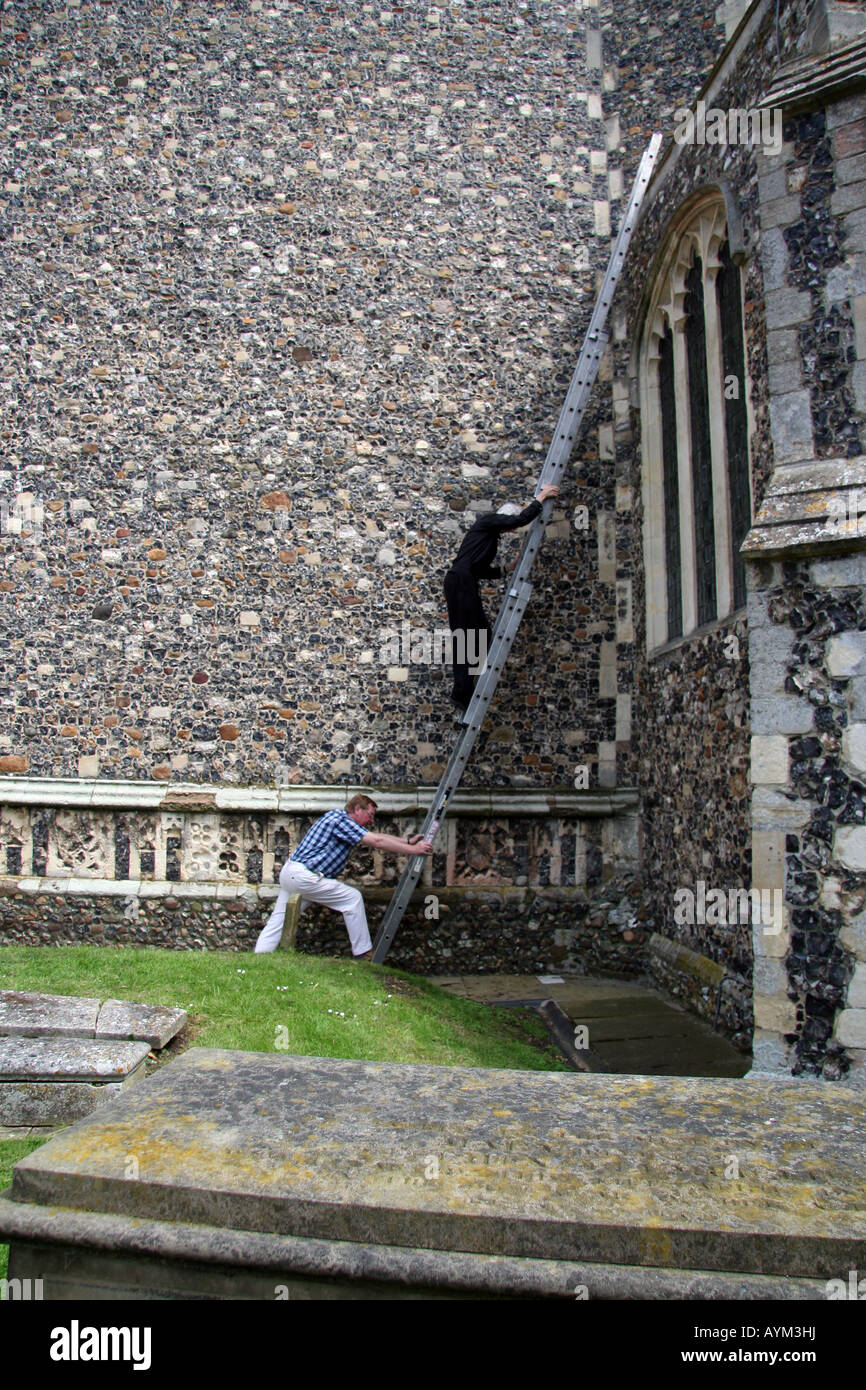 Rector climbs on roof to rescue teddy bear stuck from charity teddy ...