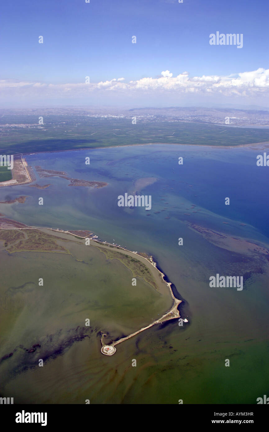 River delta of Axios river, Thermaikos bay, Thessaloniki Greece Stock ...