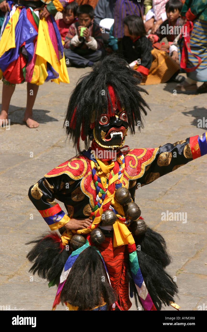 Bhutan Paro Festival Tsechu Dance of the Judgement of the dead Raksha ...