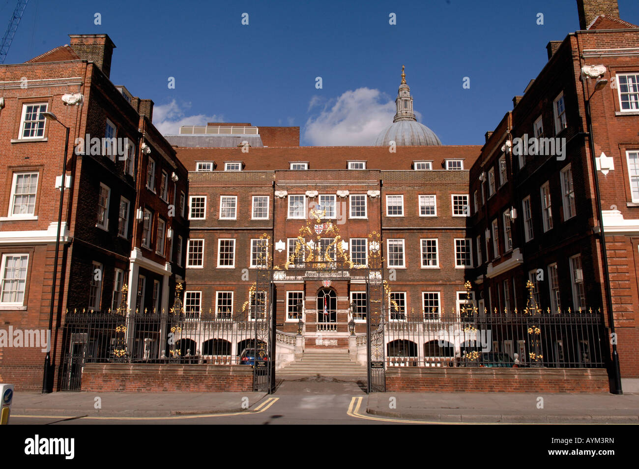 Entrance to the Royal college of arms building in central London Stock ...