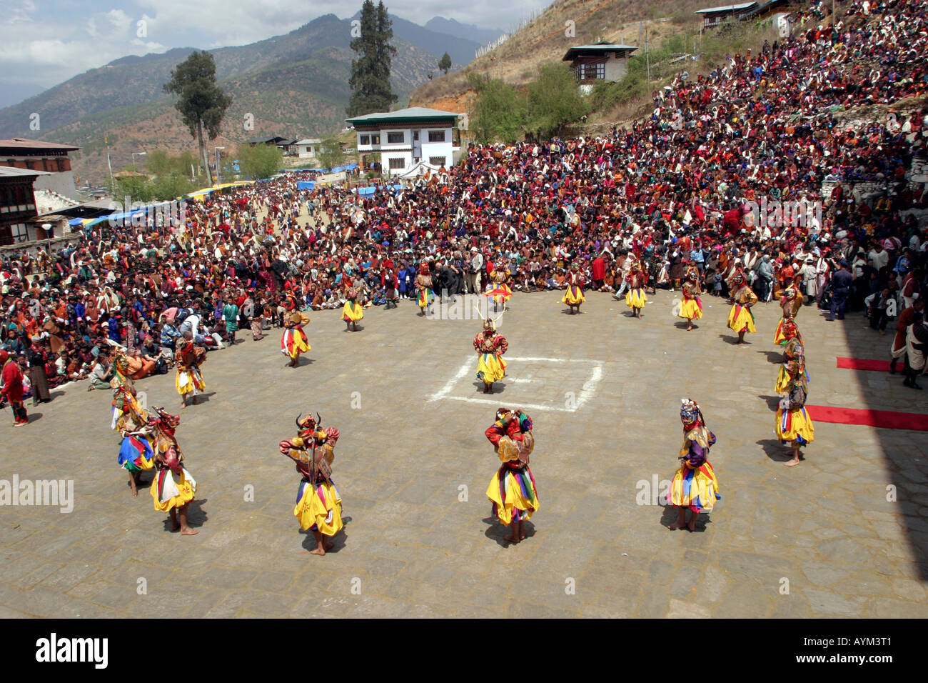 Bhutan Paro Festival Tsechu Dance of the Judgement of the dead Raksha ...