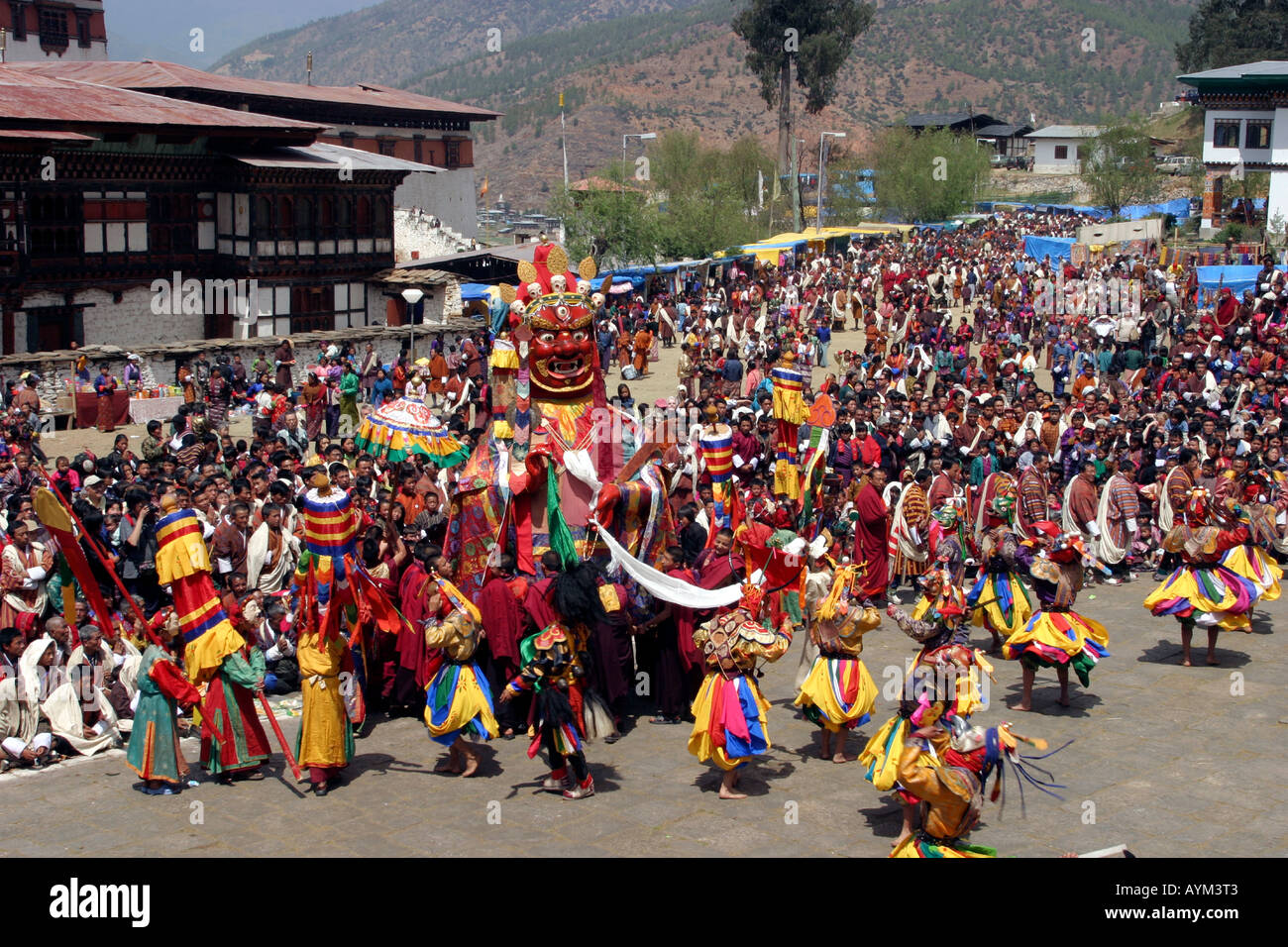 Bhutan Paro Festival Tsechu Dance of the Judgement of the dead Raksha ...