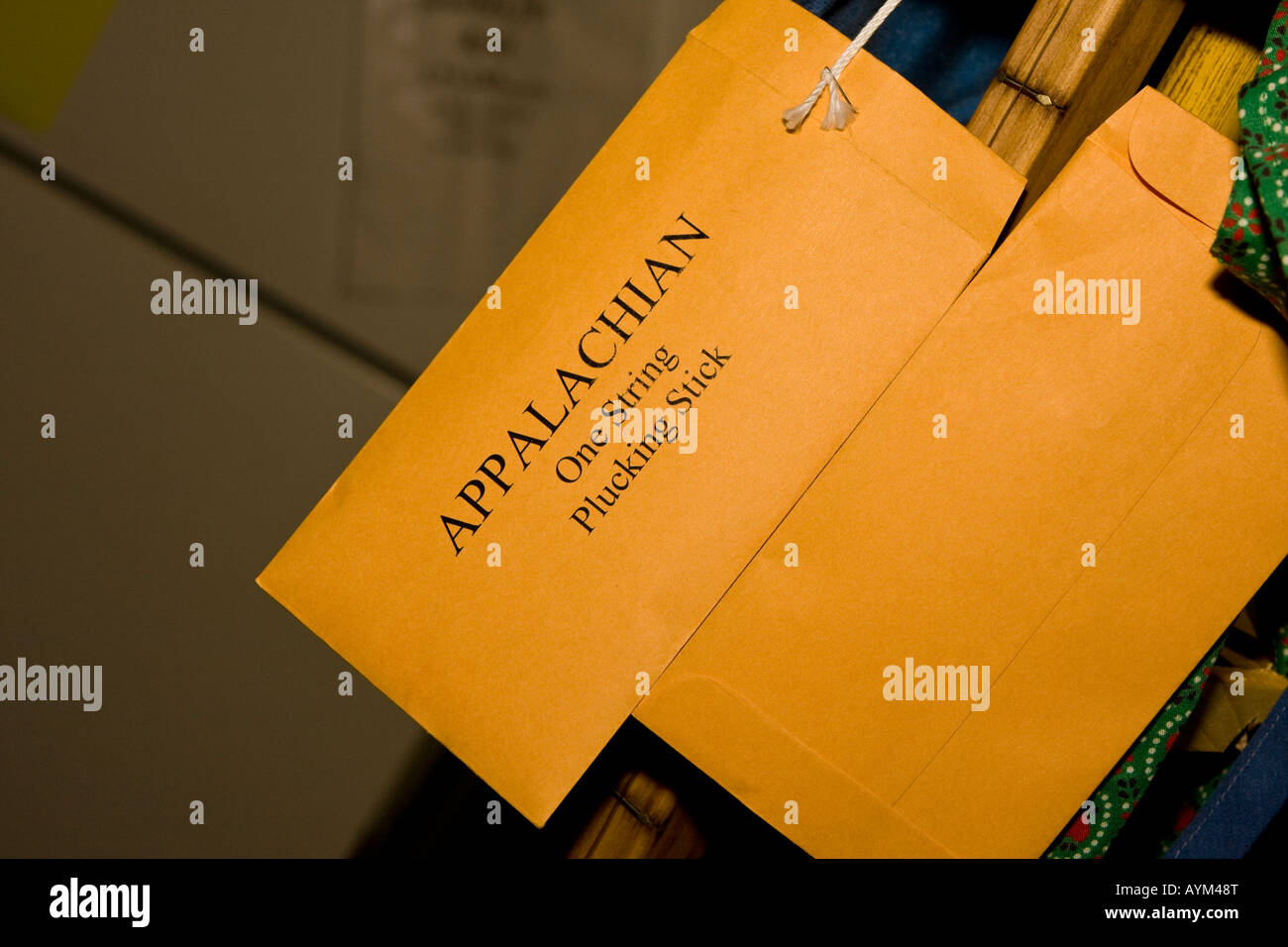 Appalachian One String Plucking Stick Tag Stock Photo - Alamy