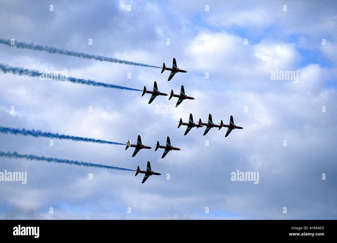 Red Arrows Airshow Farnborough Airshow England UK Stock Photo - Alamy