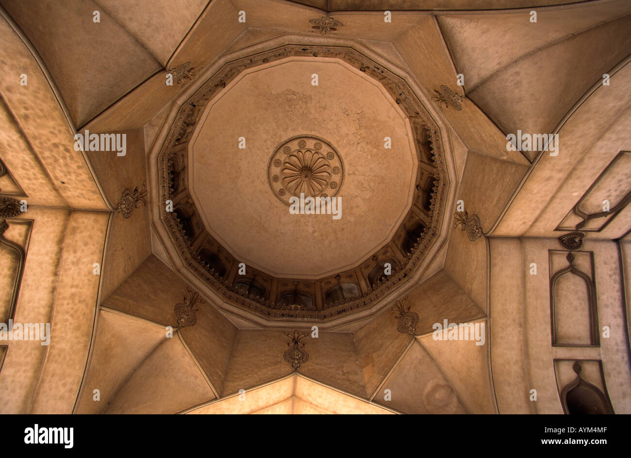 India Andhra Pradesh Hyderabad vaulted ceiling of Charminar Stock Photo ...