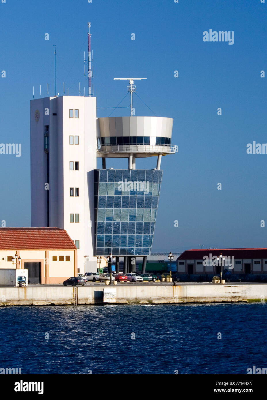 Marina ceuta harbour control tower hi-res stock photography and images ...