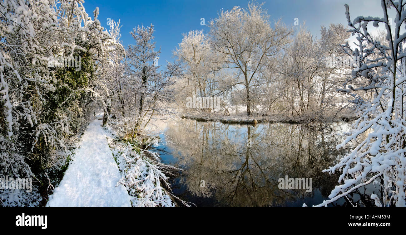 A snow covered rural landscape in the countryside Stock Photo - Alamy