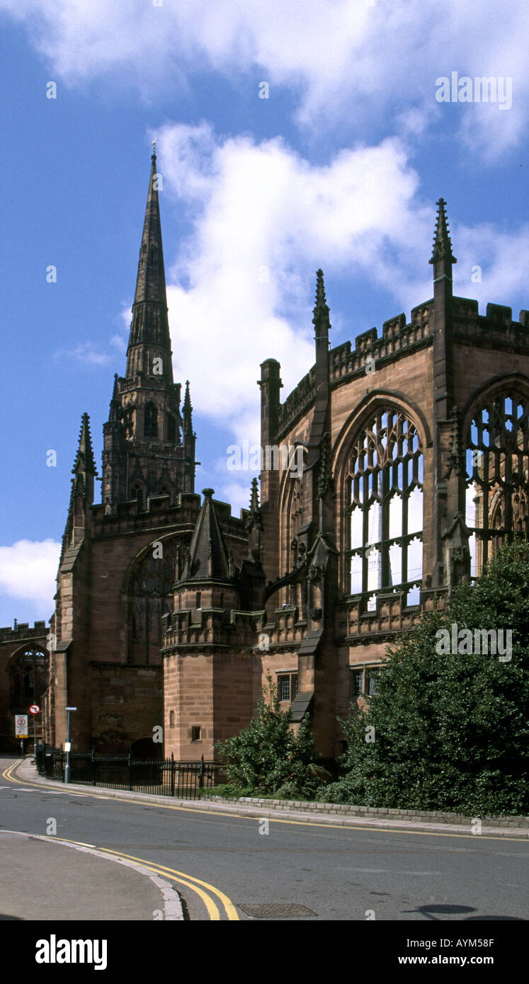 Old Coventry Cathedral Warwickshire England Stock Photo - Alamy