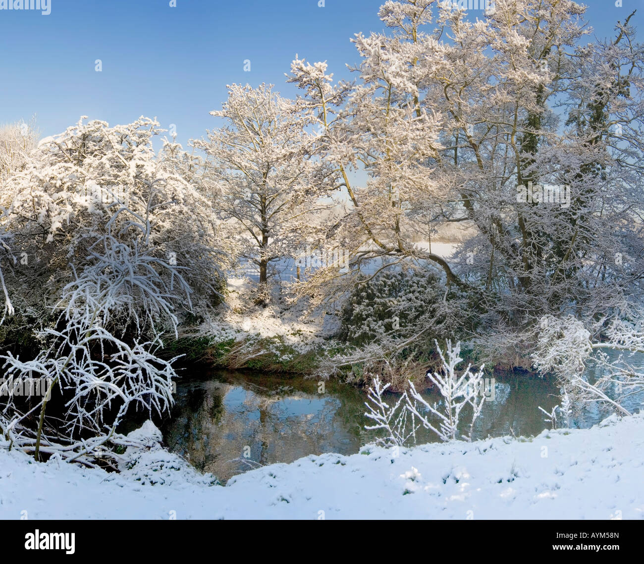 A snow covered rural landscape in the countryside Stock Photo - Alamy