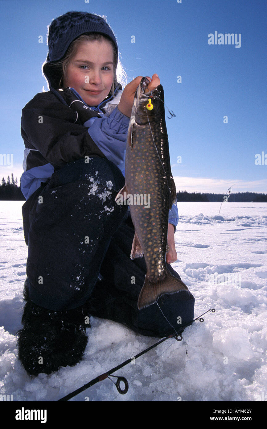 Ice fishing girl hi-res stock photography and images - Alamy