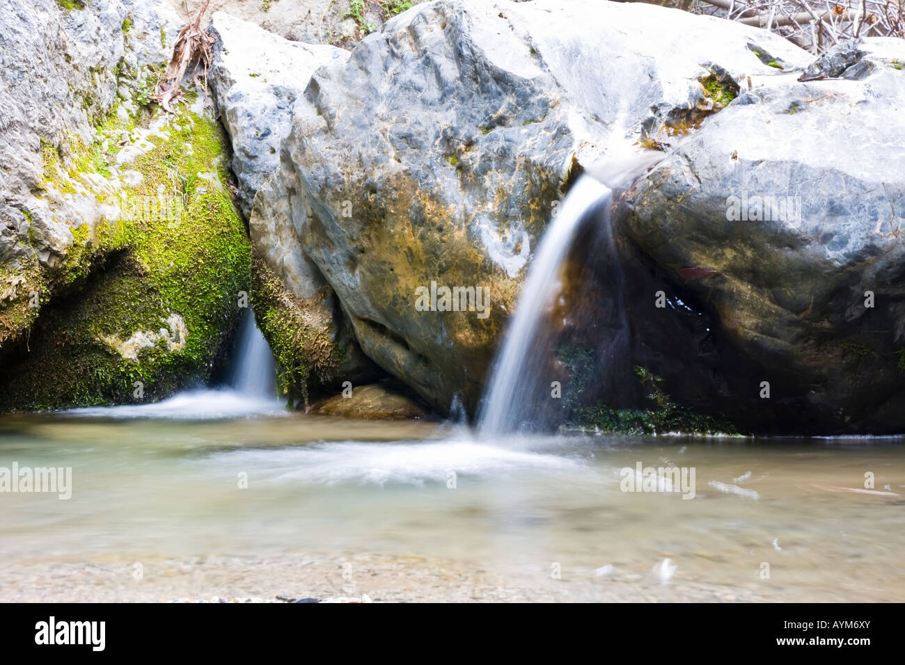 Beautiful waterfall in a Mediterranean river Stock Photo - Alamy