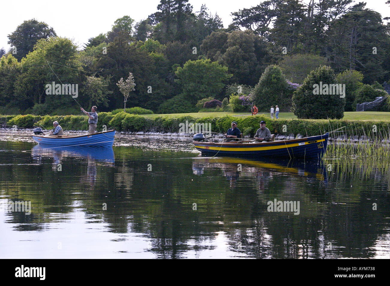 Fishing on Lough Corrib Ashford Castle Cong Co Mayo Ireland Stock Photo ...