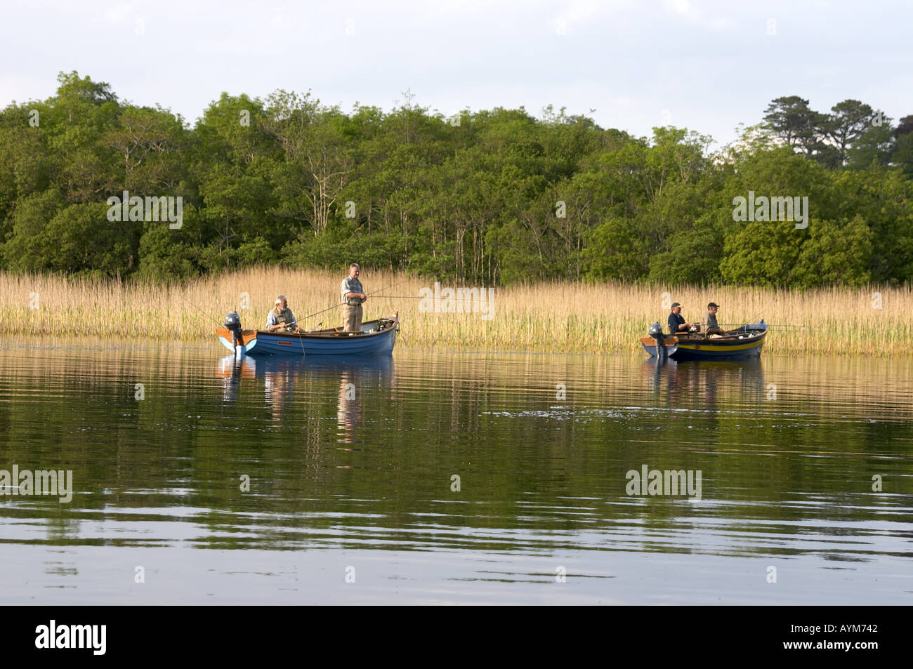 Fishing on Lough Corrib Cong Co Mayo Ireland Stock Photo - Alamy