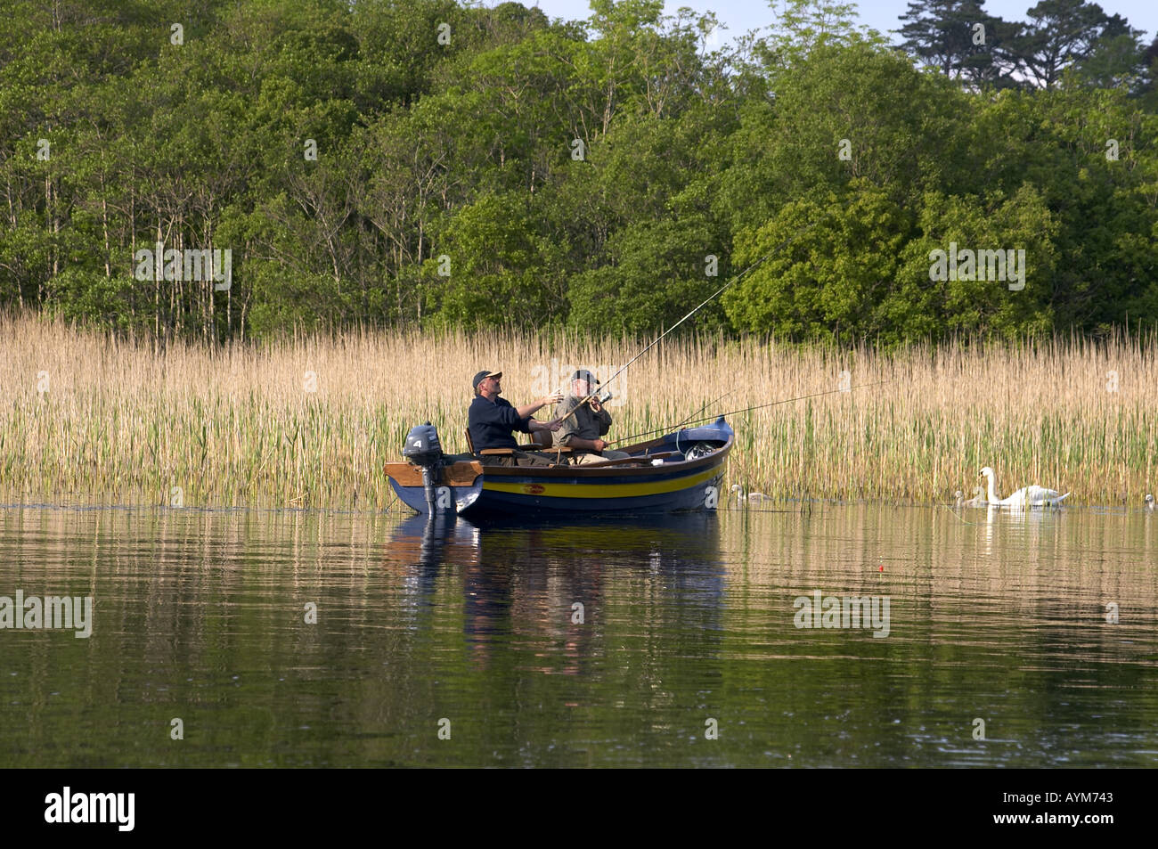 Fishing on Lough Corrib Cong Co Mayo Ireland Stock Photo - Alamy