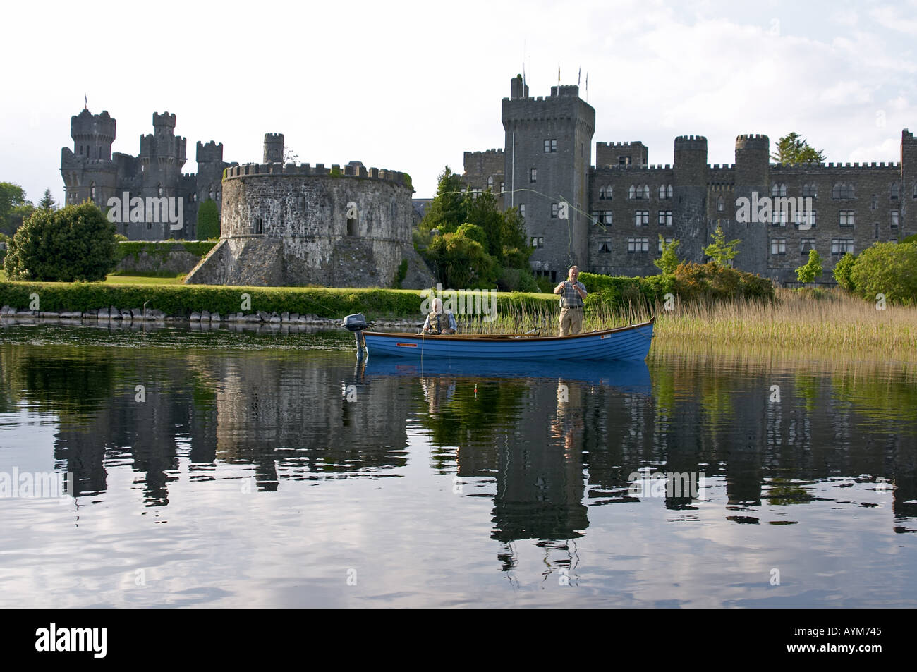 Fishing on Lough Corrib Ashford Castle Cong Co Mayo Ireland Stock Photo ...