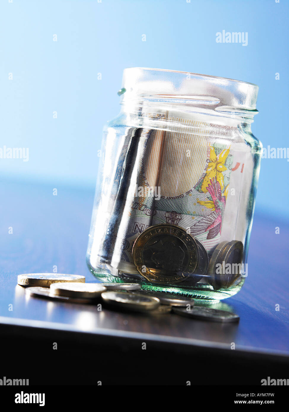 Money paper inside jar hi-res stock photography and images - Alamy