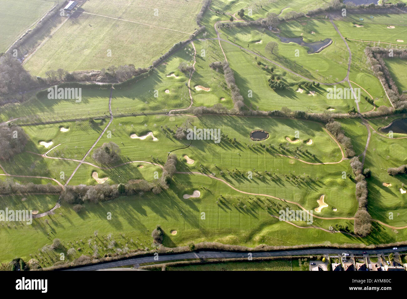 Aerial view of Golf Couse Beaconsfield Buckinghamshire England UK Stock ...