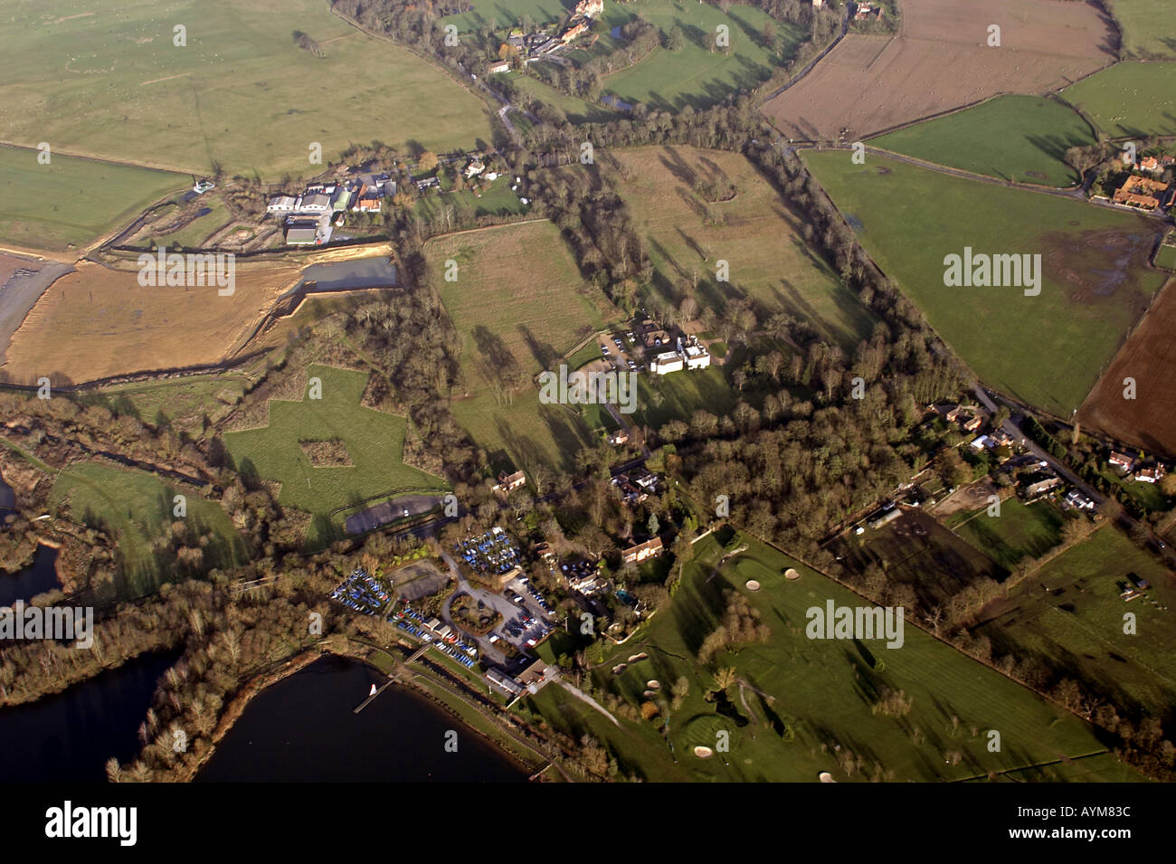 Aerial view of Hurst Berkshire England UK Stock Photo - Alamy