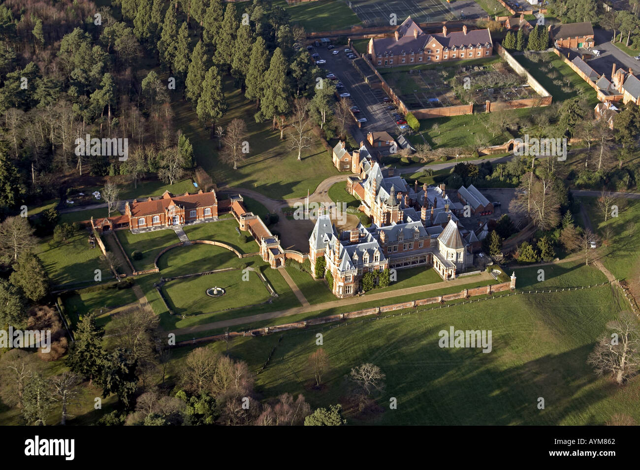 Aerial view of Minley Manor Hawley Berkshire England UK Stock Photo - Alamy