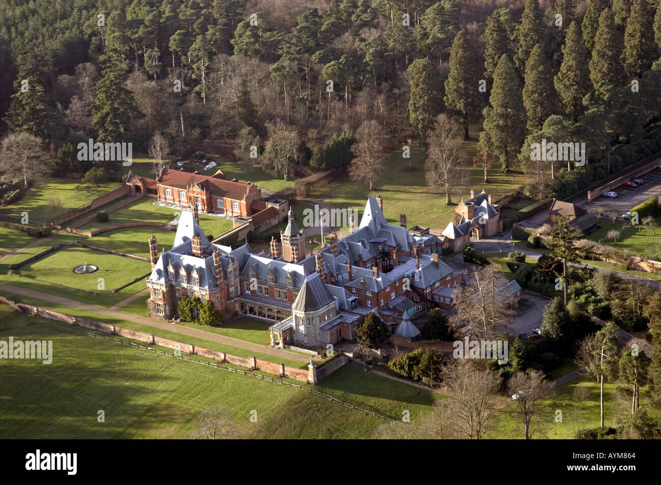 Aerial view of Minley Manor Hawley Berkshire England UK Stock Photo - Alamy